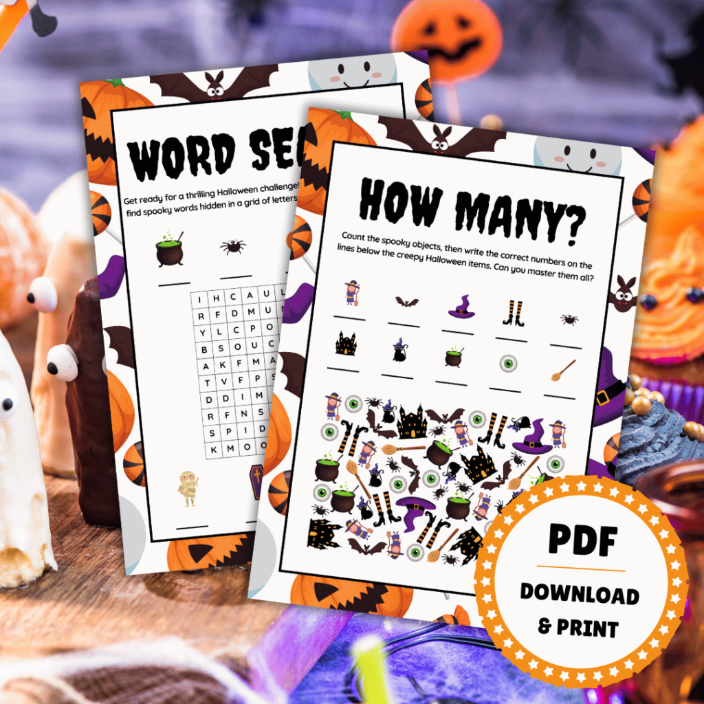 Halloween Activity Book for Kids - Lou Noire