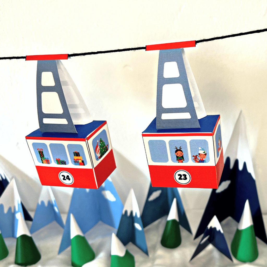 DIY Paper Advent Calendar - Cable Car - Lou Noire
